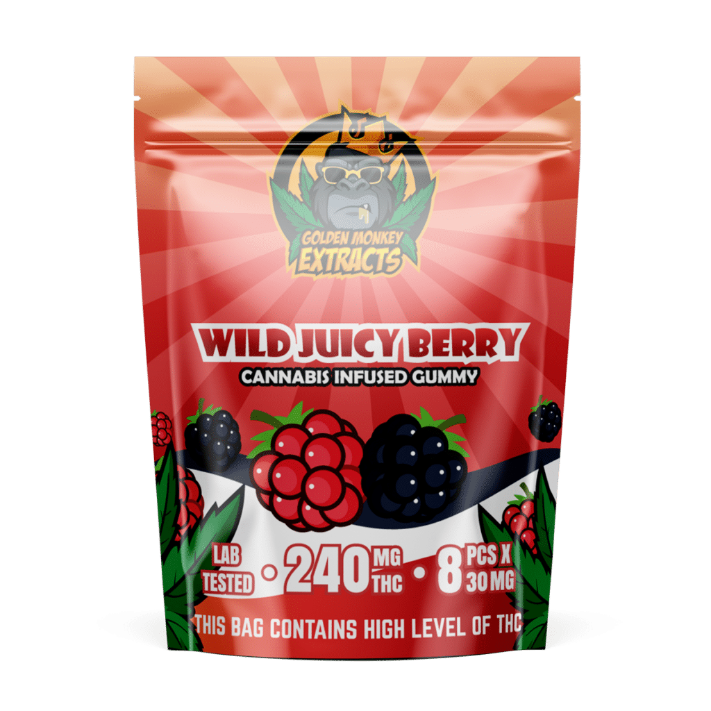 THC Gummy – Wild Juicy Berry – Golden Monkey Extracts